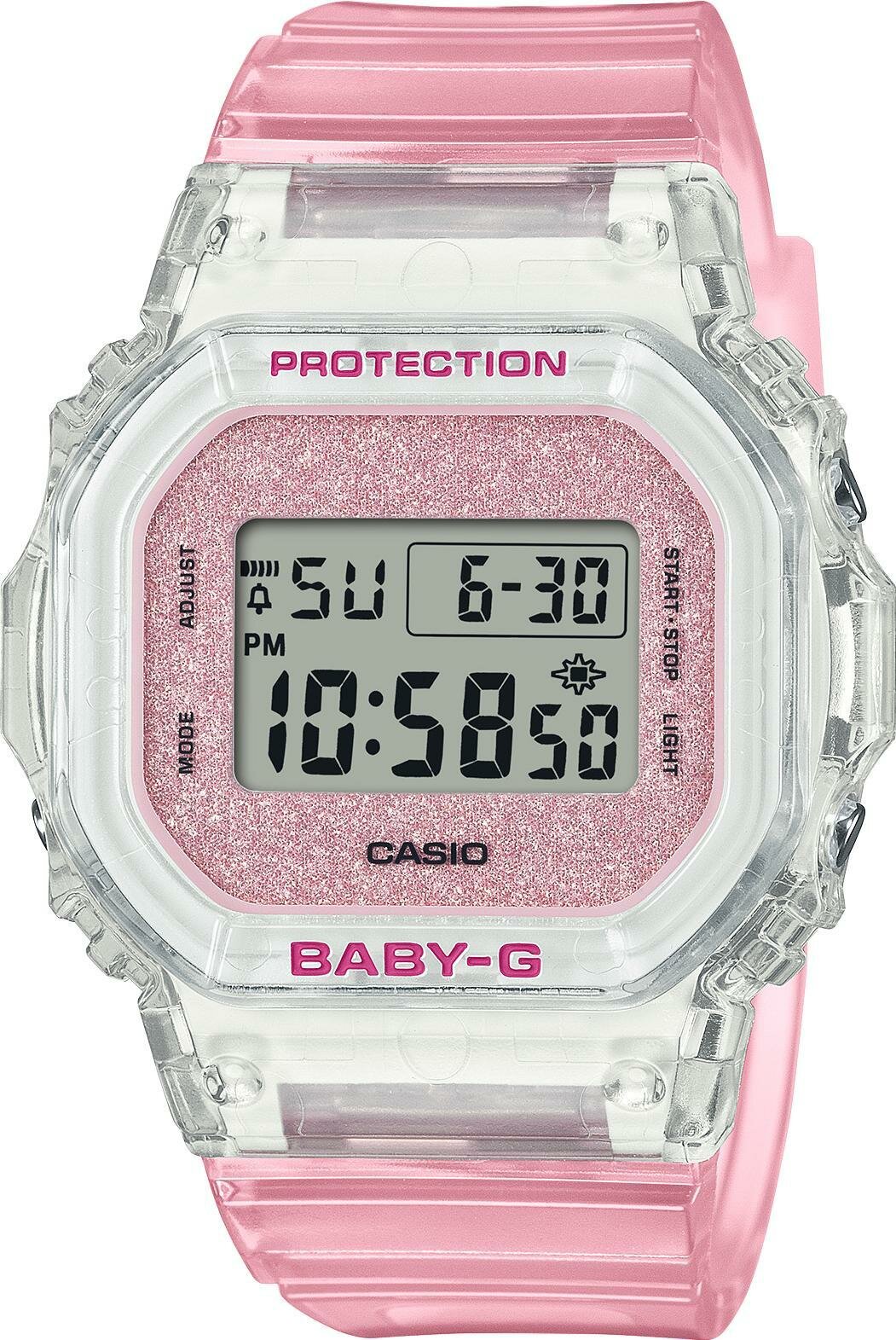 Наручные часы CASIO, розовый, серый — фото 1