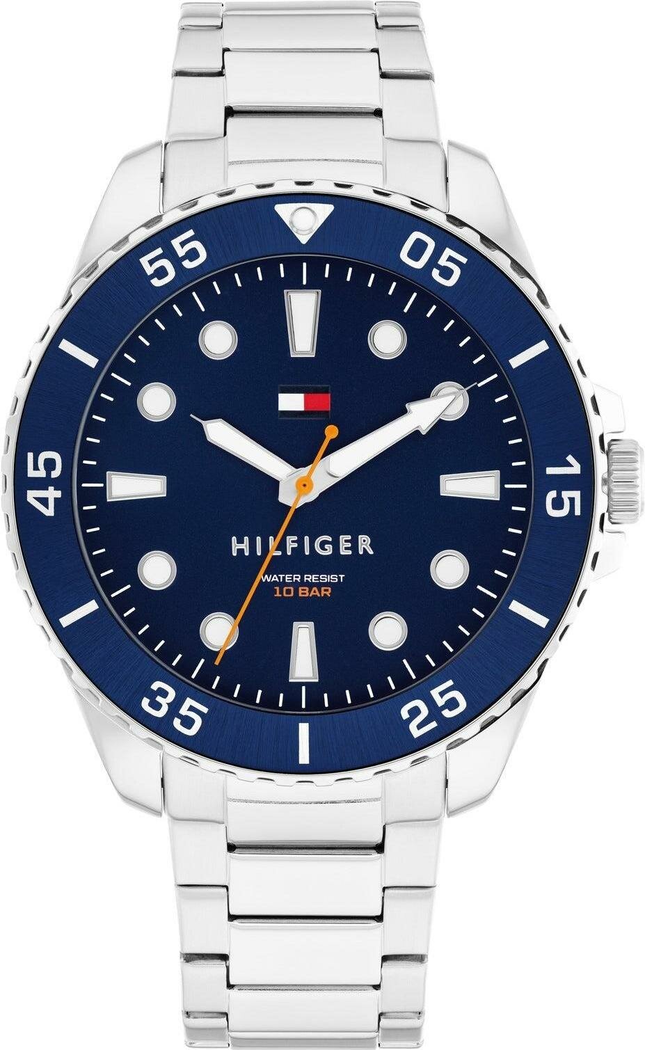 Наручные часы TOMMY HILFIGER, серебряный, синий — фото 1