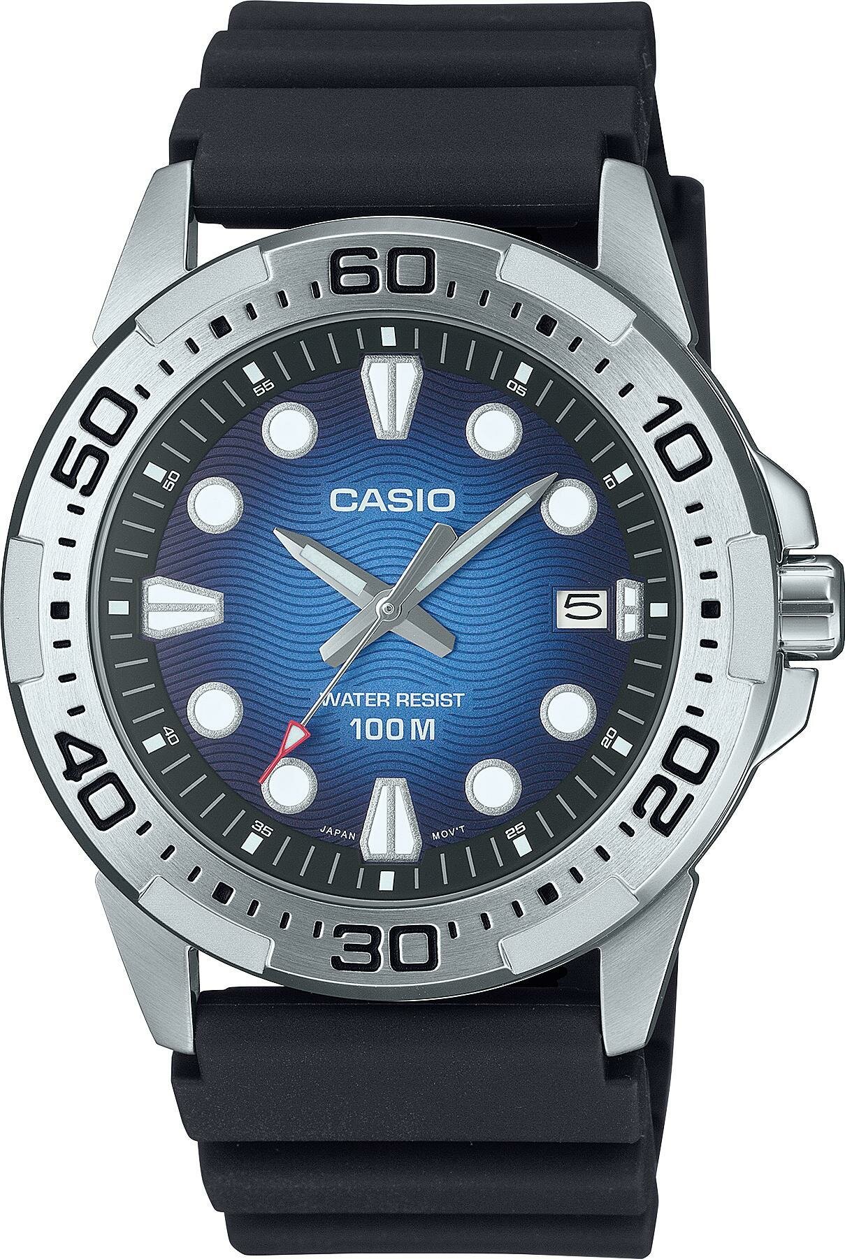 Наручные часы CASIO, серебряный, черный — фото 1