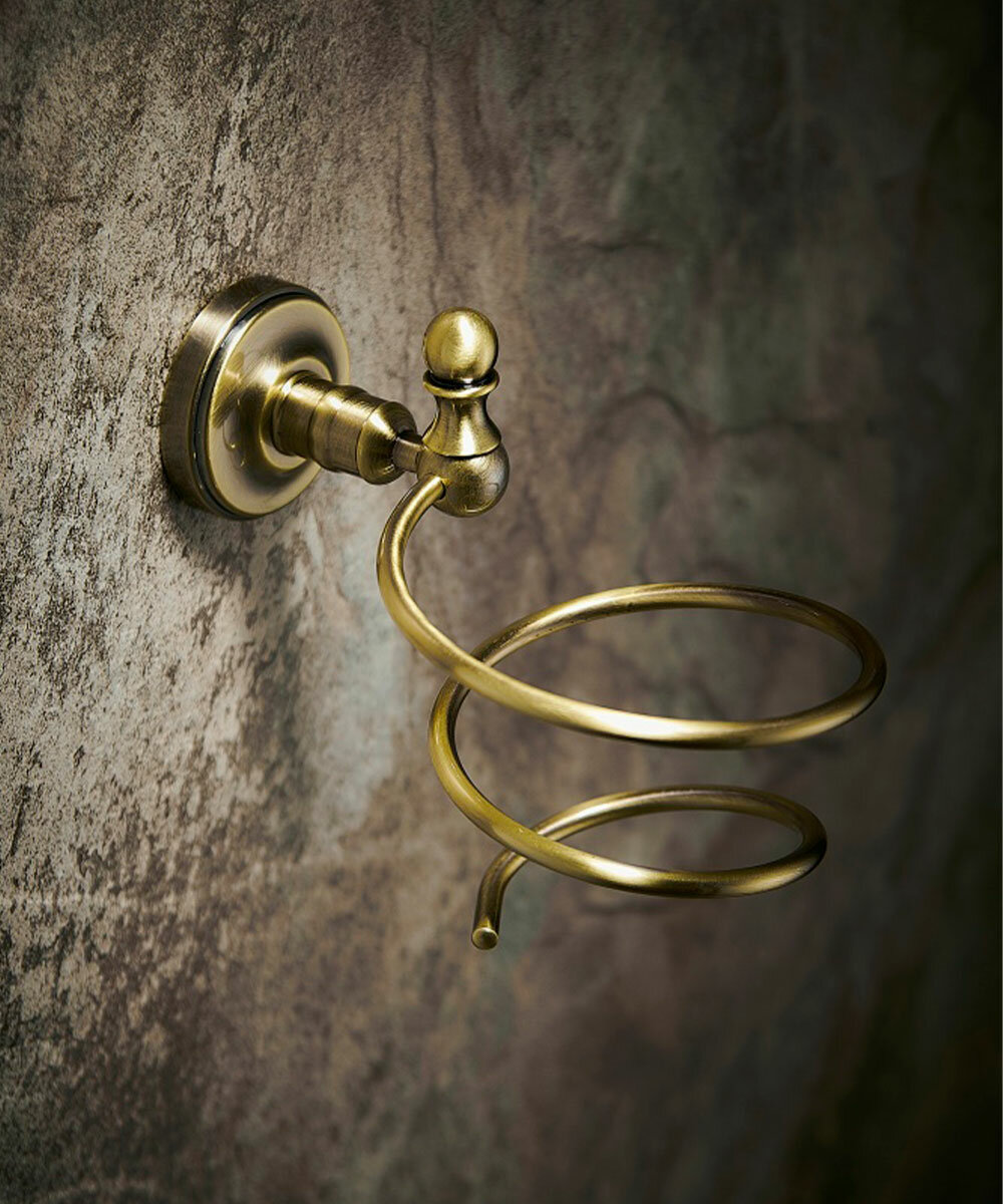 Настенный держатель для фена бренда от бренда Ganzer GZ31042-D бронза