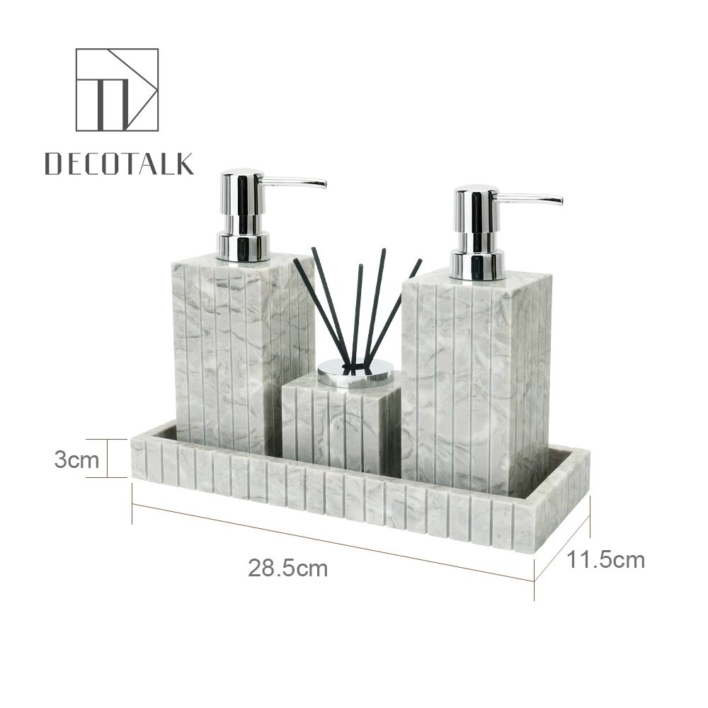 Полосатый набор маленькой подставки для раковины, минималистичный декор