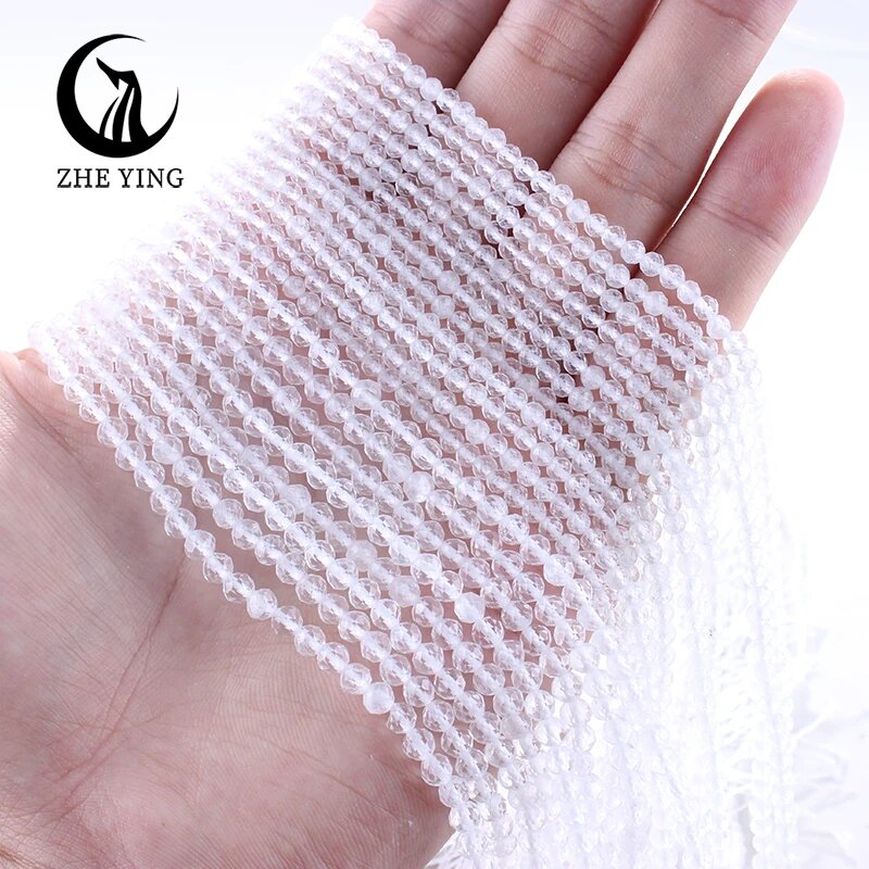 ZHE YING Лабрадорит Бусины 3 мм Круглые 5 Нитей Белый, 3-3.5mm(5 strands), 1white crystal