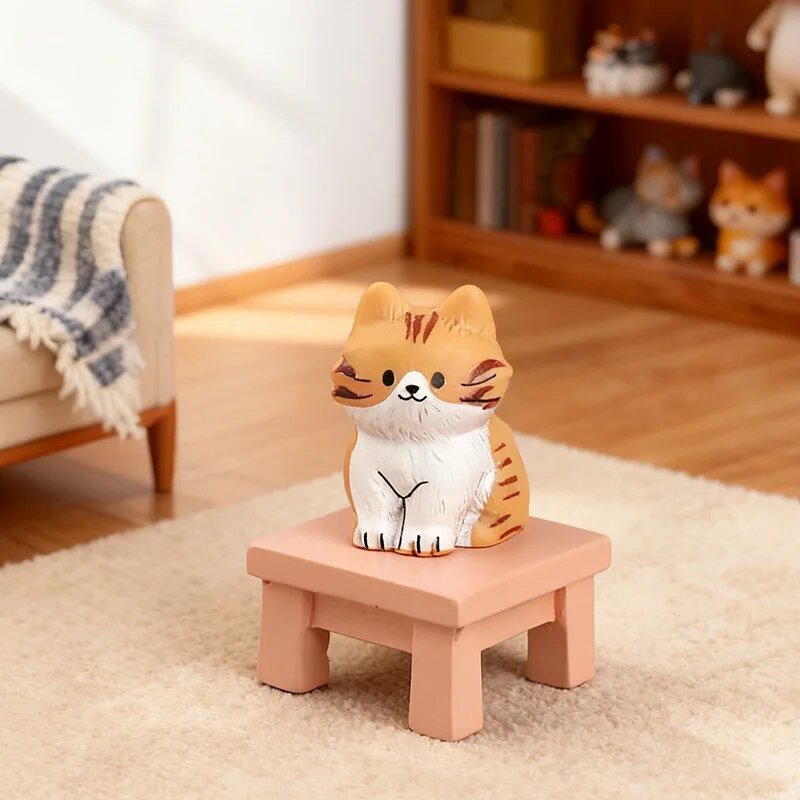 Декоративные фигурки кошек из смолы RPXBGUCKARHG Pastoral cat