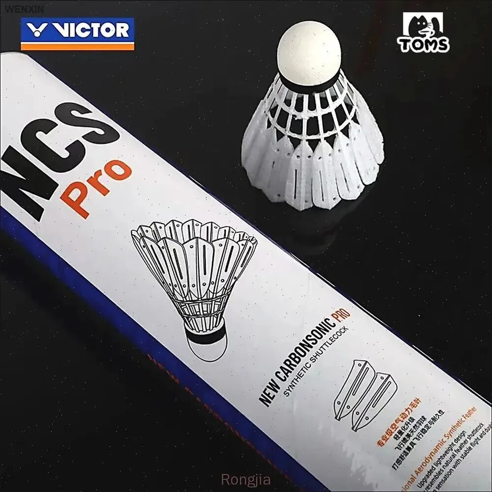 Воланы Victor NCS Pro для бадминтона, 12 шт, пластик, белые, для любителей