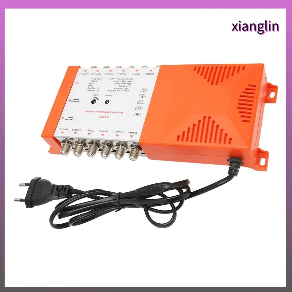 12-портовый Распределительный Усилитель, Многофункциональный с LED Индикатором, для ТВ и Радио