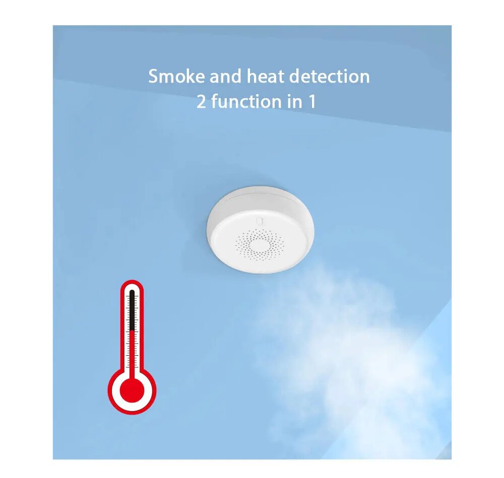 Беспроводной детектор дыма Tuya Zigbee