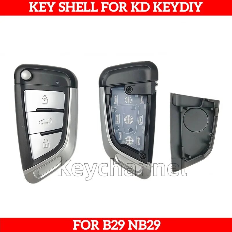 Корпус выкидного ключа KEYDIY KD B29, 1 шт, 3 кнопки, универсальный, для ключей B29 NB29, с белыми кнопками