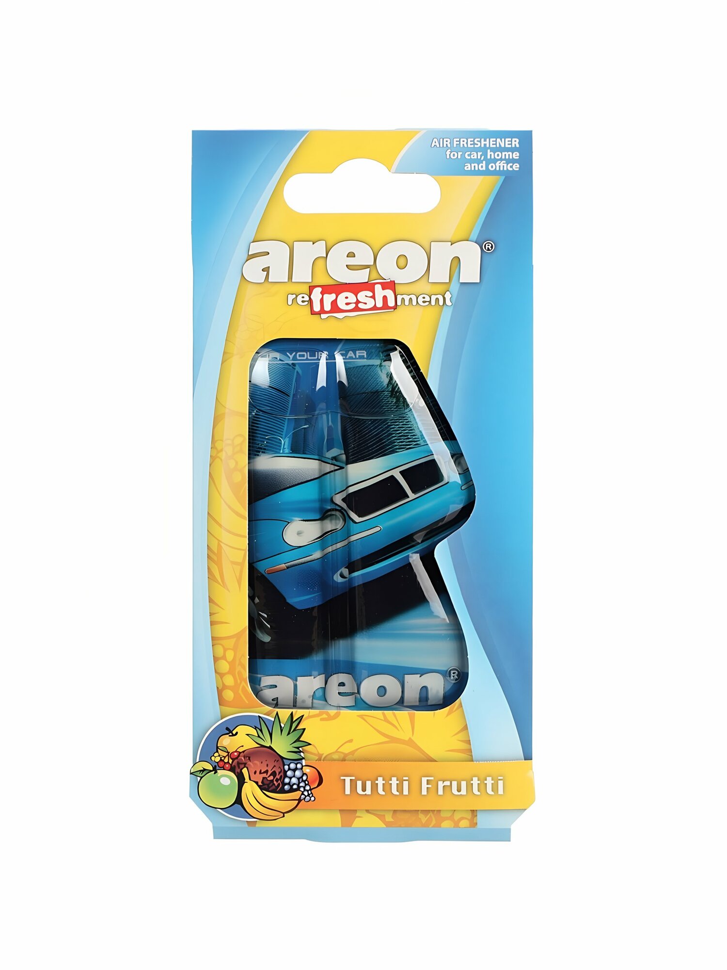 Ароматизатор в машину подвесной, гелевый, Areon, Refreshment Liquid Тутти-фрутти, 8.5 мл, 704-025-906