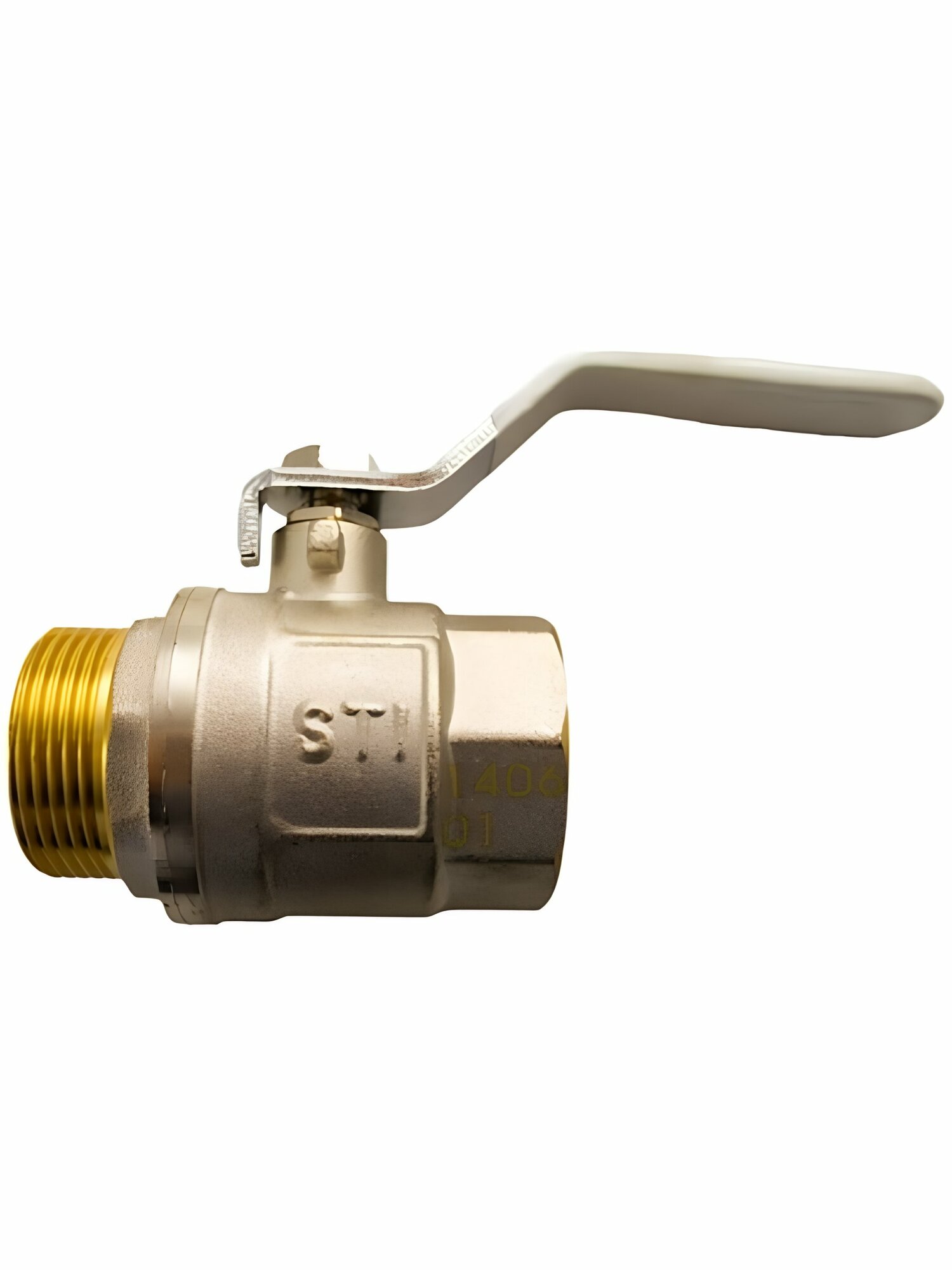 Кран для воды STI 1 дюйм г-ш с ручкой никель — надежная запорная арматура для инженерной сантехники и водоснабжения