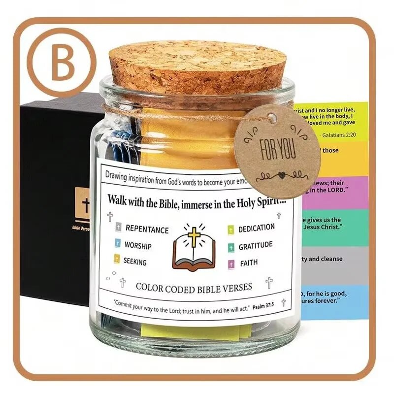 Банка со стихами из Библии, немецкое, испанское, английское Священное Писание, молитва, декор, позитивное мышление, эмоциональная поддержка, подарок для хранения Священных Писаний