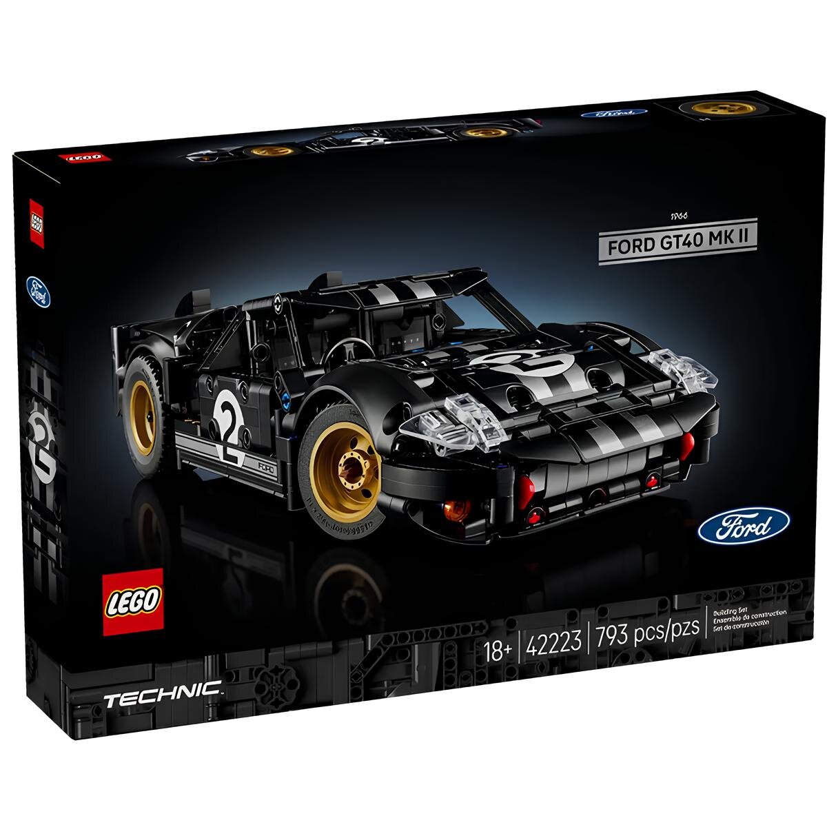 Конструктор LEGO Technic 42223 Гоночный автомобиль Ford GT40 MKII 1966