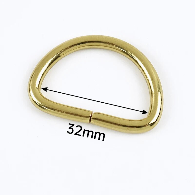 Металлические пряжки Meetee 10-38 мм 5Pcs, XP166-Brass-32mm