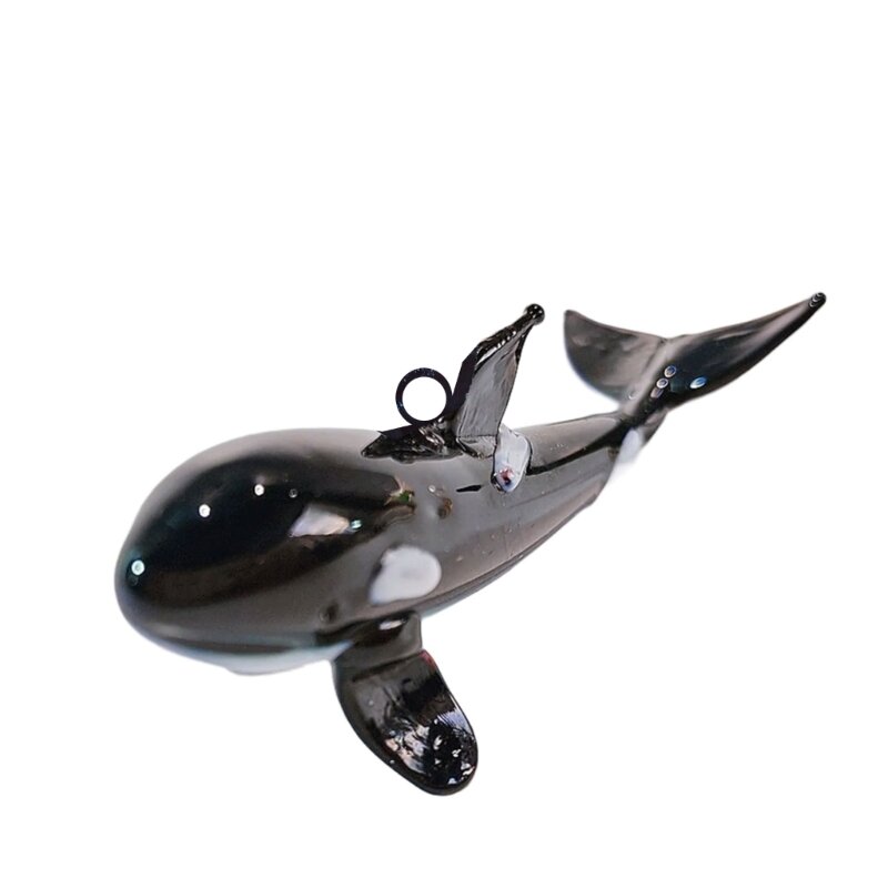 Ручной Работы Стеклянная Косатка Дельфин Брелок Кулон Креативная Морская Жизнь Подвесное Украшение Подарок Для Домашнего Офиса