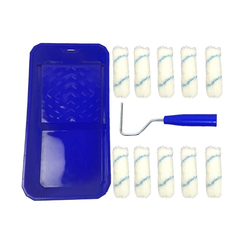 4-дюймовые Пенопластовые Валиковые Кисти В Синюю Полоску Малярный Валик Ручной Настенный Малярный Инструмент Для Домашнего Ремонта Малярный Валик