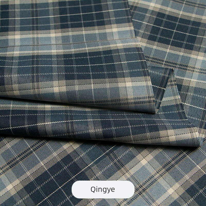Зеленая ткань в японском решетчатом узоре для DIY-заколок, цена за половину метра, натуральный вид