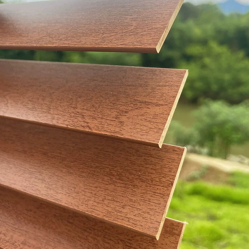 Умные деревянные жалюзи MiDou из массива липы, ручные и электрические, для спальни и кухни, светонепроницаемые, в