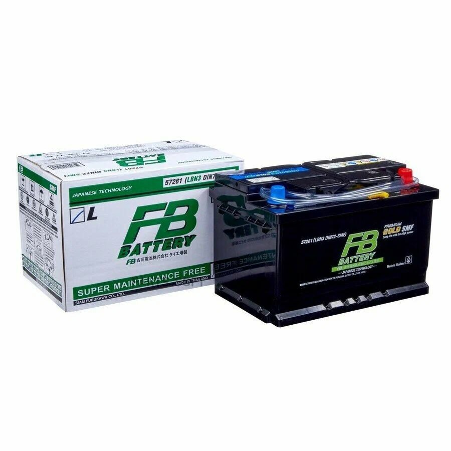 Аккумулятор FB Gold SMF DIN LBN3 72 А. ч 610А о. п. (278х175х175) LB3