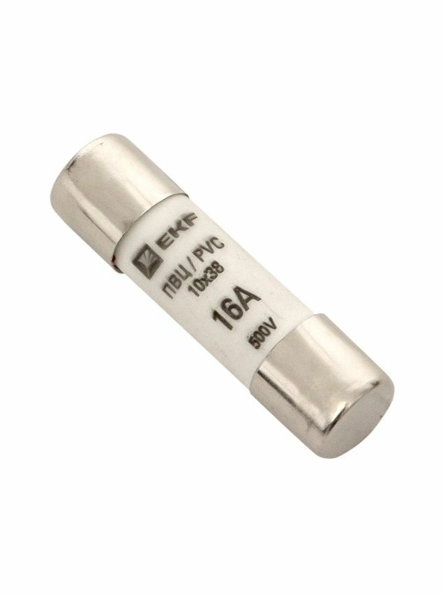 Вставка плавкая цилиндрическая ПВЦ 10х38 16А EKF pvc-10x38-16