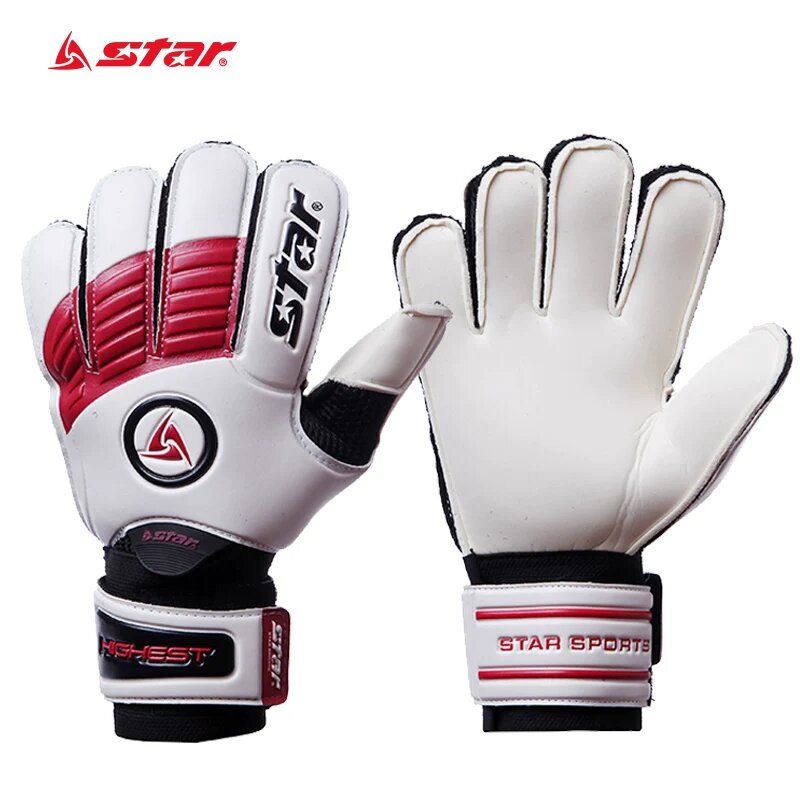 STAR S200 SG340 Вратарские перчатки с защитой пальцев, противоскользящие, взрослые утолщенные футбольные перчатки - M