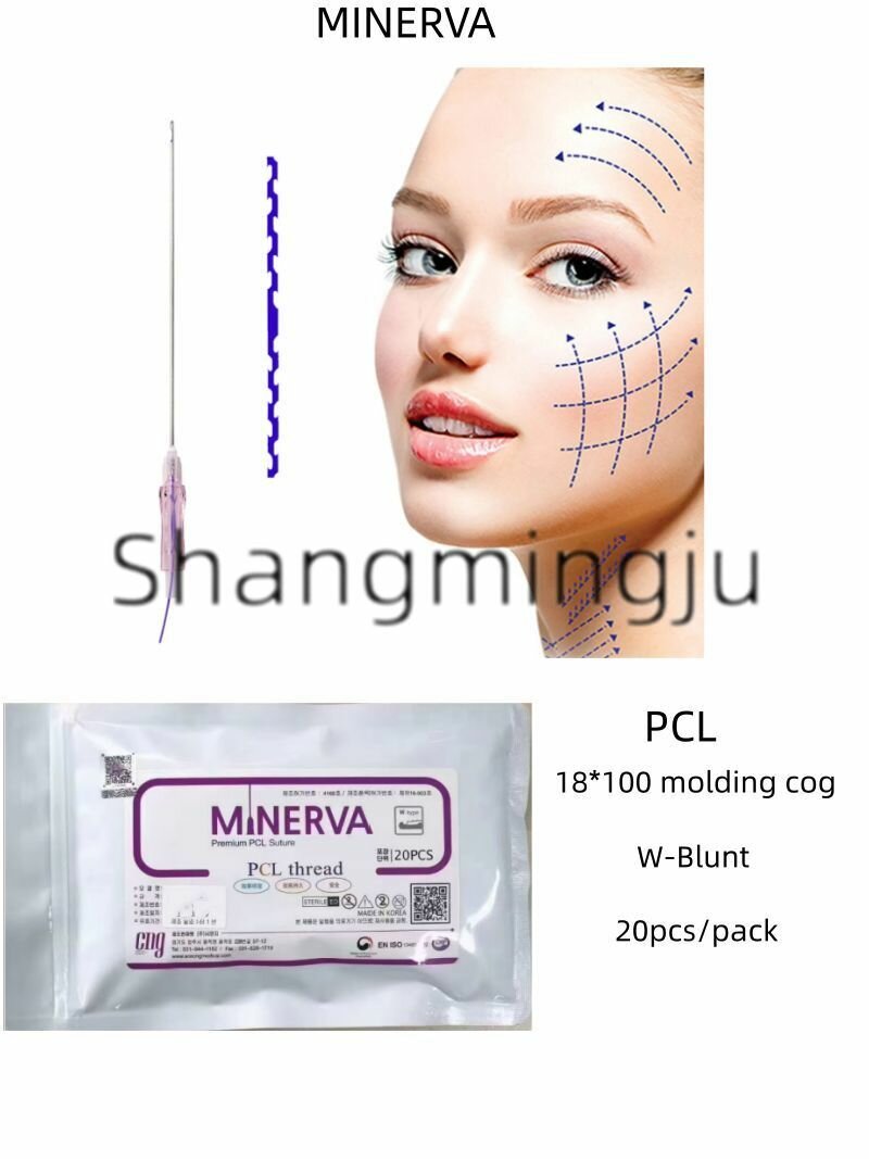 MINERVA PCL 18*100 Molding Cog, W-Blunt, Нити коги для лица, Ноги, Ягодицы, 20 штук