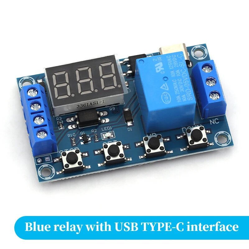 Релейный модуль 5В с USB Type-C, 1 канал, 1 Pcs