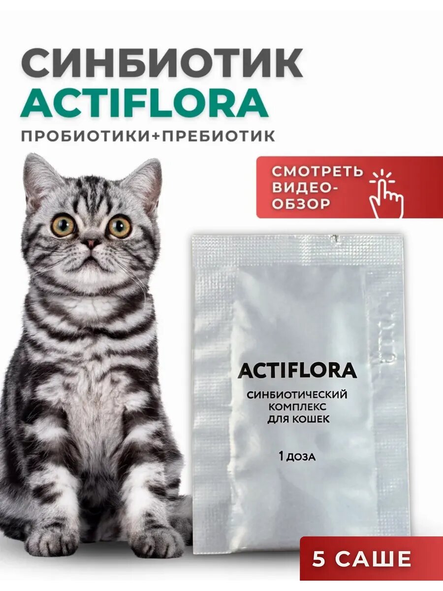 MY TOTEM ACTIFLORA синбиотический комплекс для кошек (5 саше)
