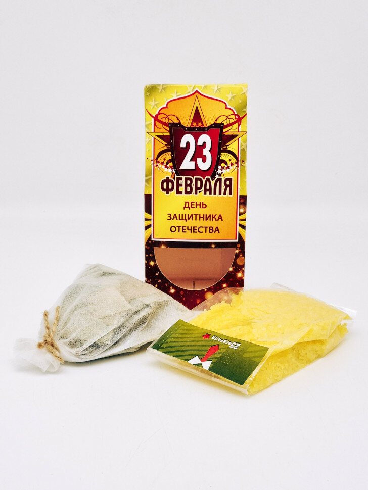 Подарочный набор с 23 февраля для бани соль жасмин 150гр и запарка эвкалипт