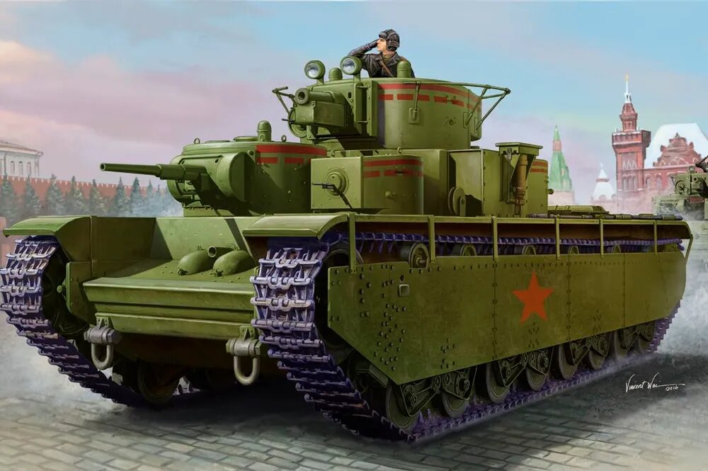 HobbyBoss 83841 1/35 Советский тяжелый танк Т-35 - ранний тип