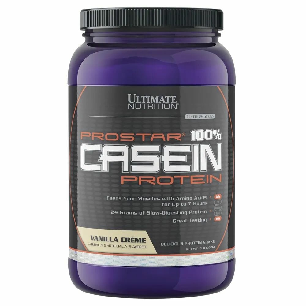 Казеиновый протеин ULTIMATE NUTRITION PROSTAR 100% CASEIN 907 грамм, Ванильный Крем