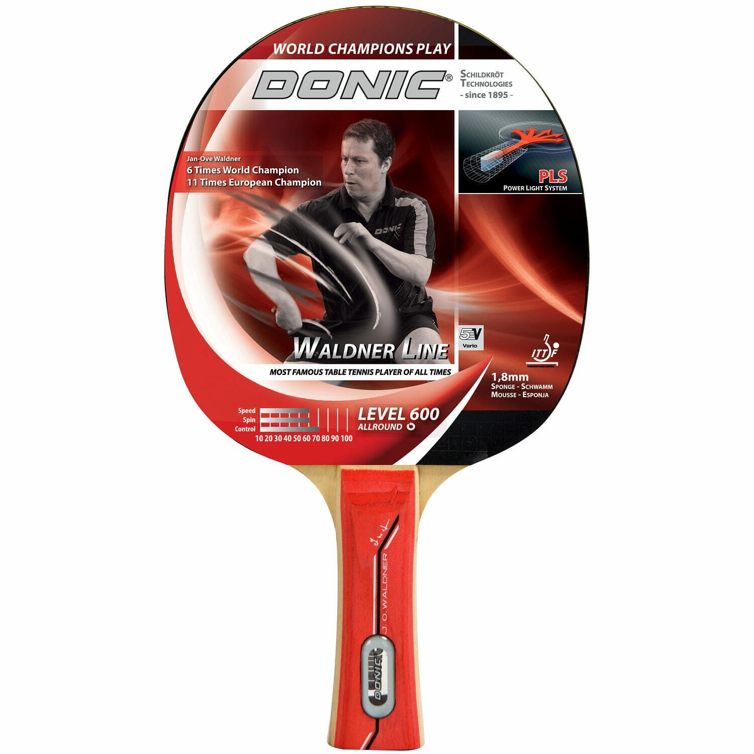 DECATHLON ракетка для настольного тенниса Donic Schildkr t Waldner 600, многоцветный