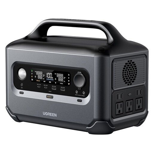 Электростанция портативная UGREEN GS600 (15050) PowerRoam Portable Power Station 680Wh/600W EU. Цвет: темно-серый