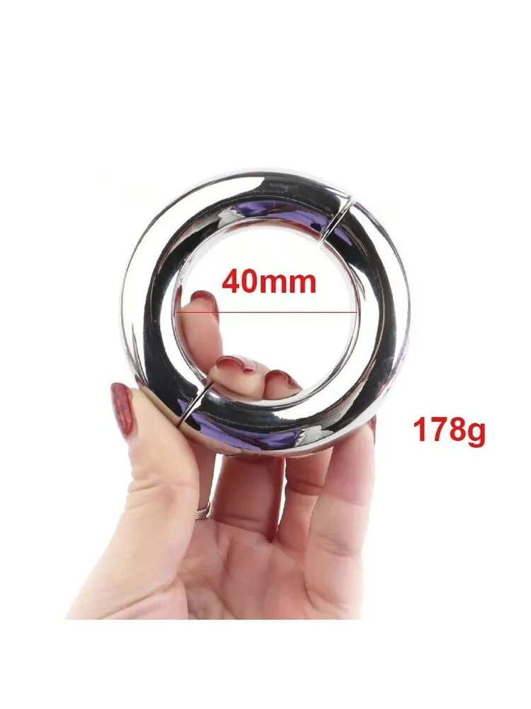 Металлическое кольцо для пениса, 40 мм, 178g