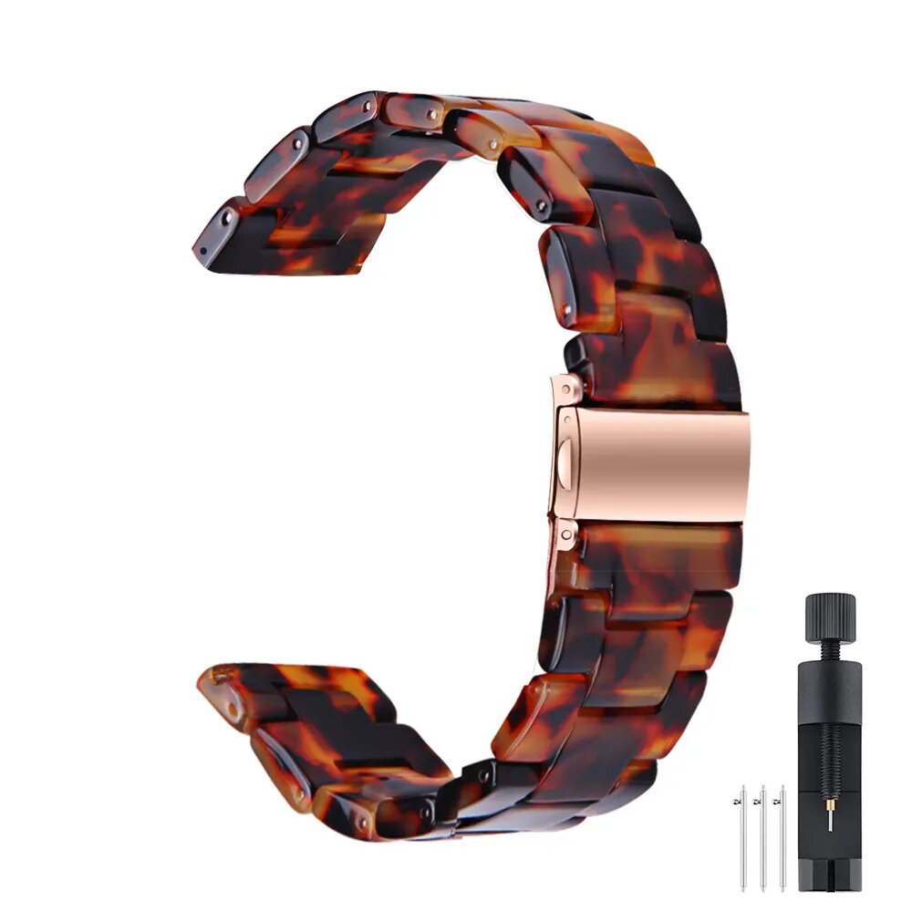 Ремень из 20 мм смолы совместим с Samsung Galaxy Watch 7 6 5 4 40 мм / 44 мм, Active 2 40 мм / 44 мм, Classic 42 мм / 46 мм, легкий ремешок для мужчин и женщин, бесплатный инструмент.