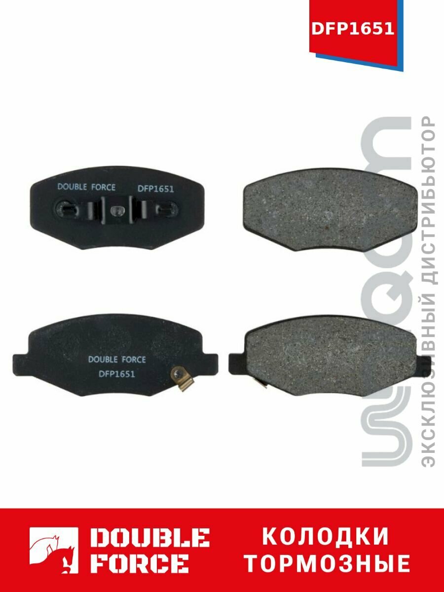 Колодки тормозные передние Chery INDIS 2011 - 2016 / Chery KIMO 2008 - 2012 Double Force DFP1651