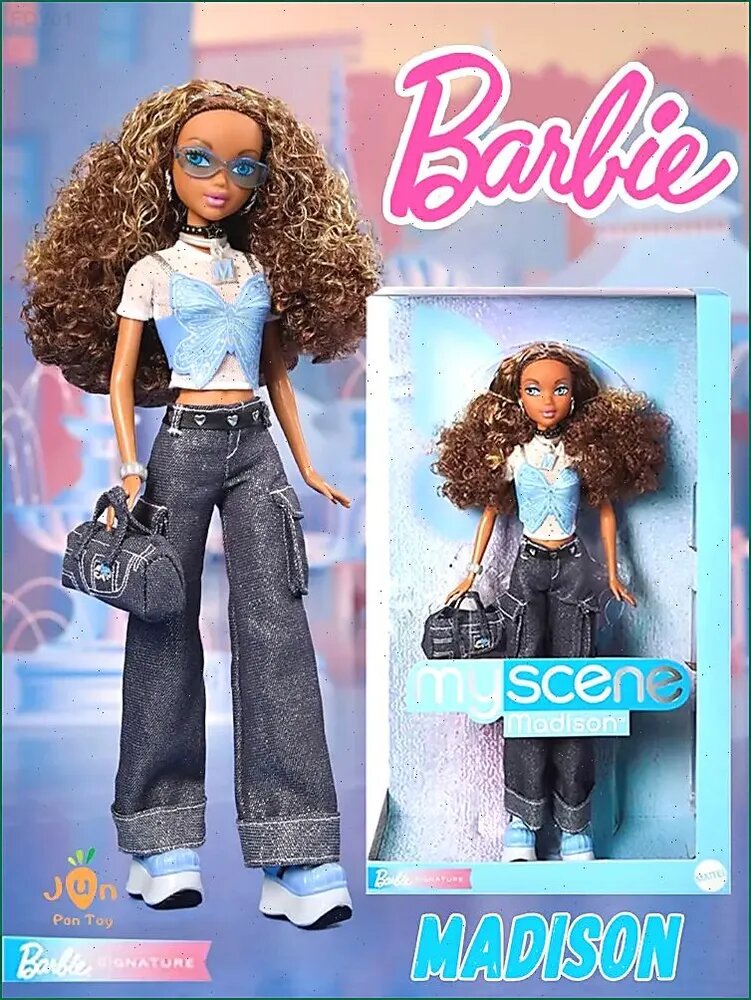 Mattel Signature My Scene Madison HYC18 / игрушки для девочек, кукла барби, в стиле y2k, с аксессуарами, подходят для детей от 4 лет и старше
