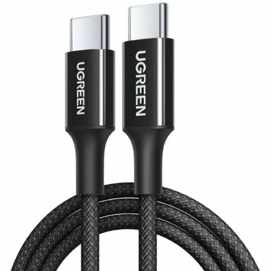 Кабель Ugreen L502 USB-C - USB-C, PD, 5A, 1м, черный (65249)