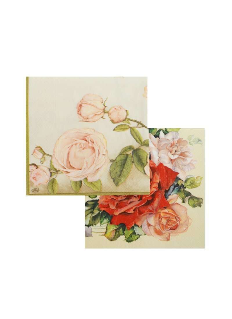 Салфетки для декупажа «Бархатные розы», 2 штуки, Froggy Art