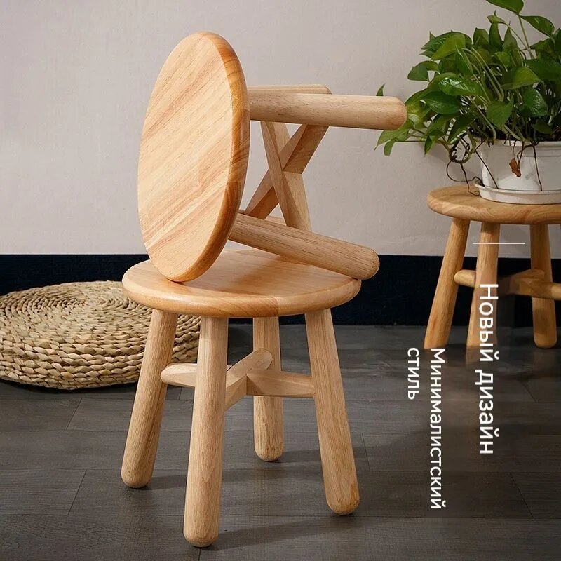 Табурет квадратный из массива дуба с обивкой ДПК, желтый, 25x25x10 см, для кухни и офиса — фото 1