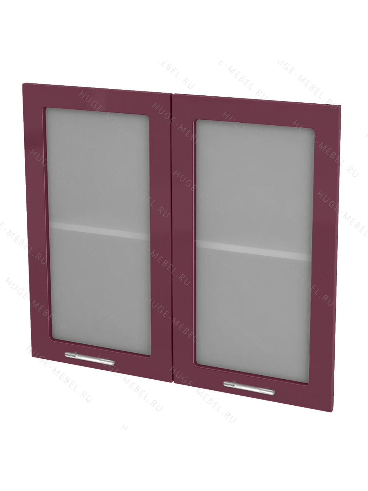 Кухонный фасад Ф-55 бордо глянец (Ксения) Huge Mebel. Ширина 792 Высота 712. Кухонные фасады
