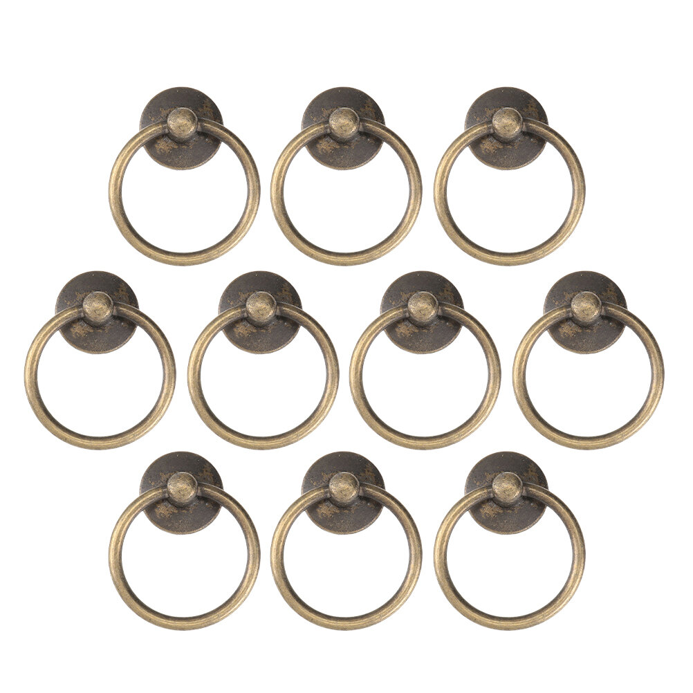Металлические кольцевые ручки из цинкового сплава золотистого цвета для мебели набор из 10 шт