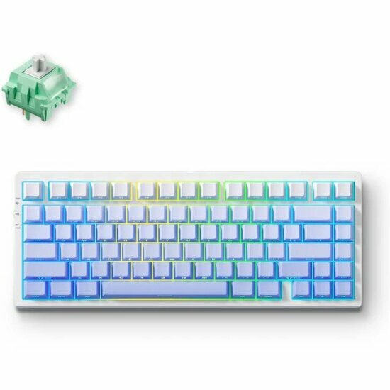 Клавиатура Mchose G75 Pro беспроводная, Glacier Gradient, переключатели Matcha Latte Switch