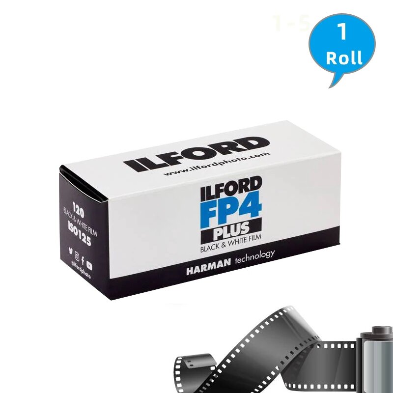 1-5 рулонов ILFORD FP4 120 Черно-белая пленка Черно-белая фотографическая пленка