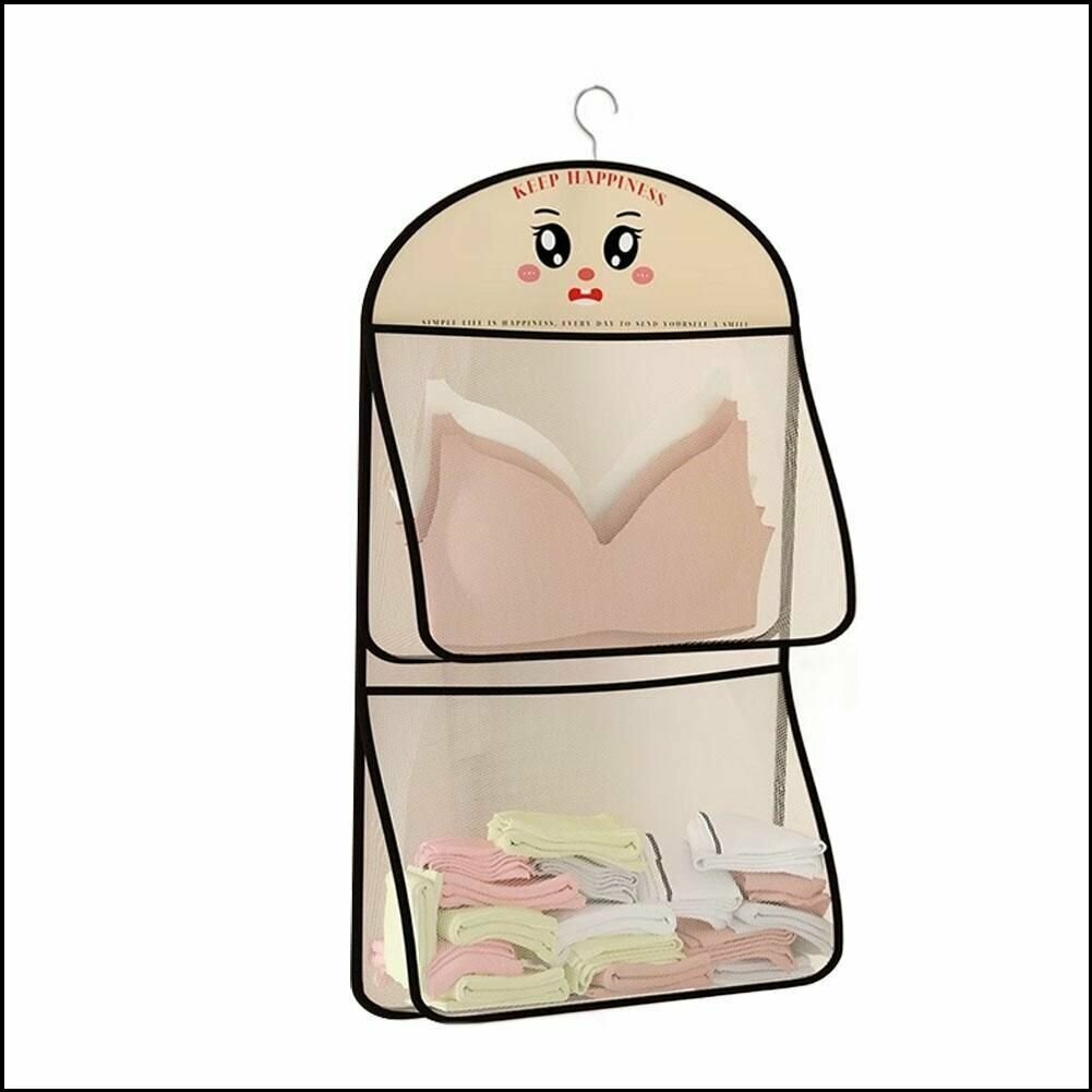 Сетчатый карман для шкафа, сумка для нижнего белья в общежитие, настенный органайзер для одежды