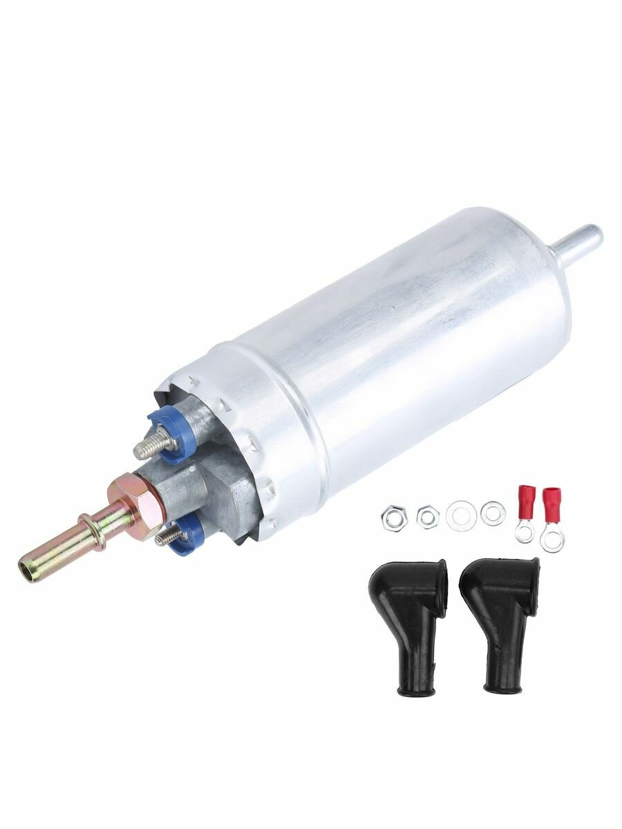 Выносной топливный насос 12V — замена 0580464075, расход 150 л/ч и давление 5 бар, универсальный алюминиевый корпус