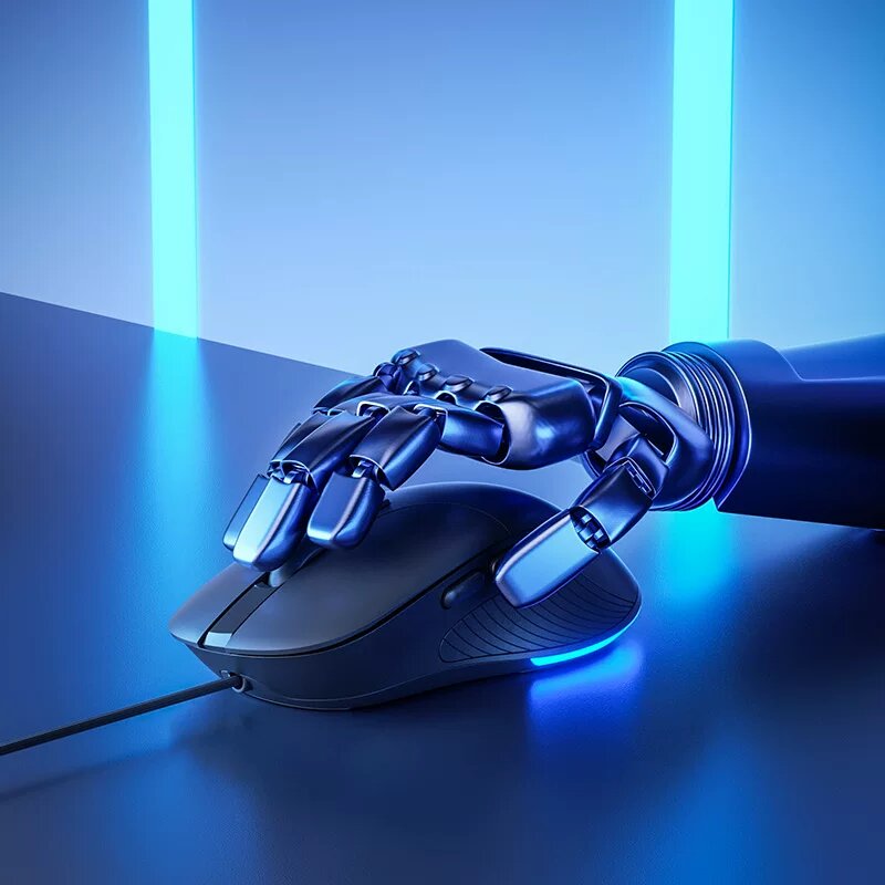 Inphic B2PDD Игровая Проводная Мышь с Макроклавишами для ПК Ноутбука Офиса - Цвет Темно-Серый