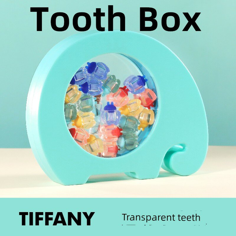 Коробка для зубов T2 прозрачная, Tiffany слон, сохранение молочных зубов