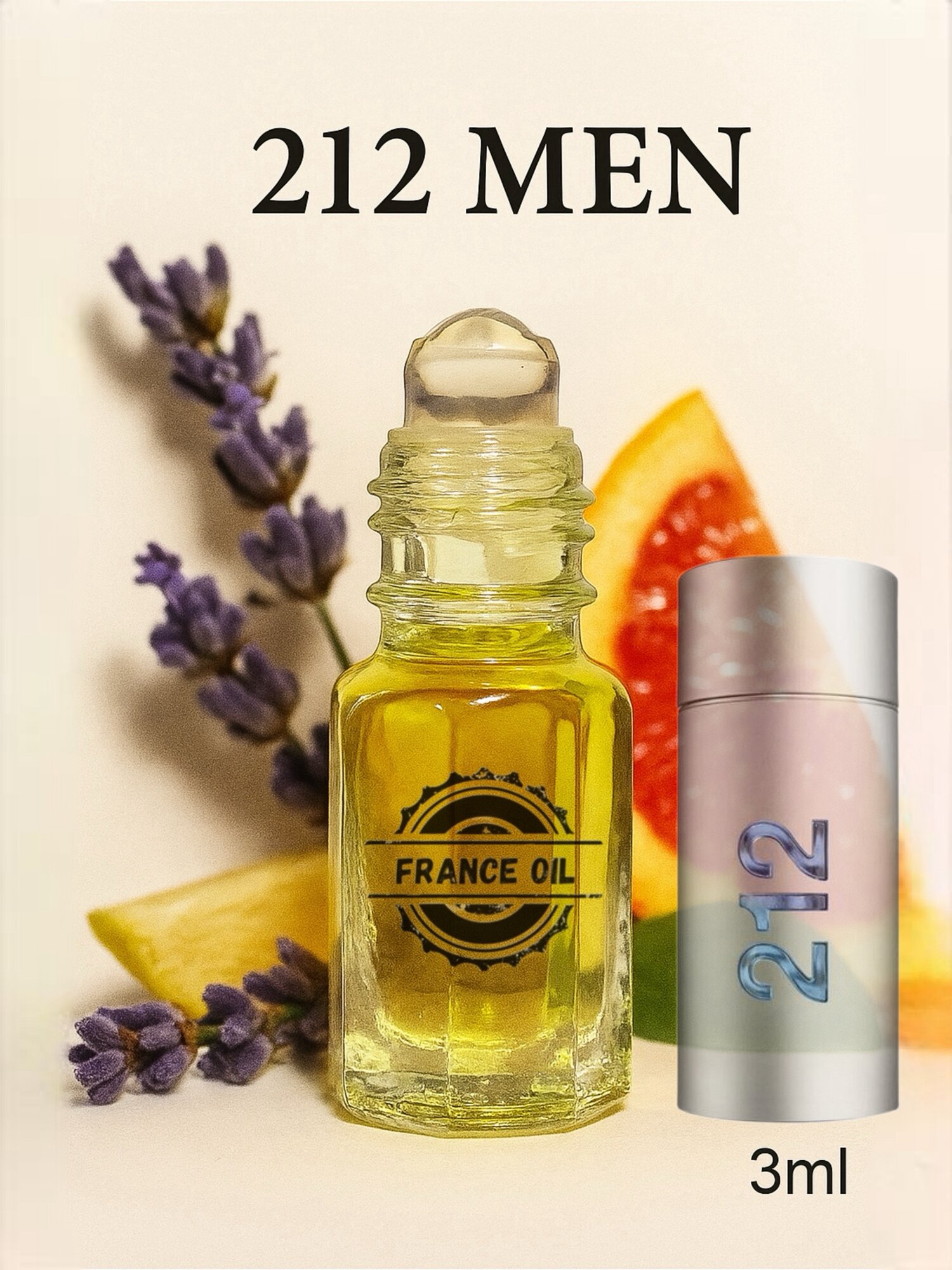 Духи масляные арабские 212 Men / 212 3 мл мужские