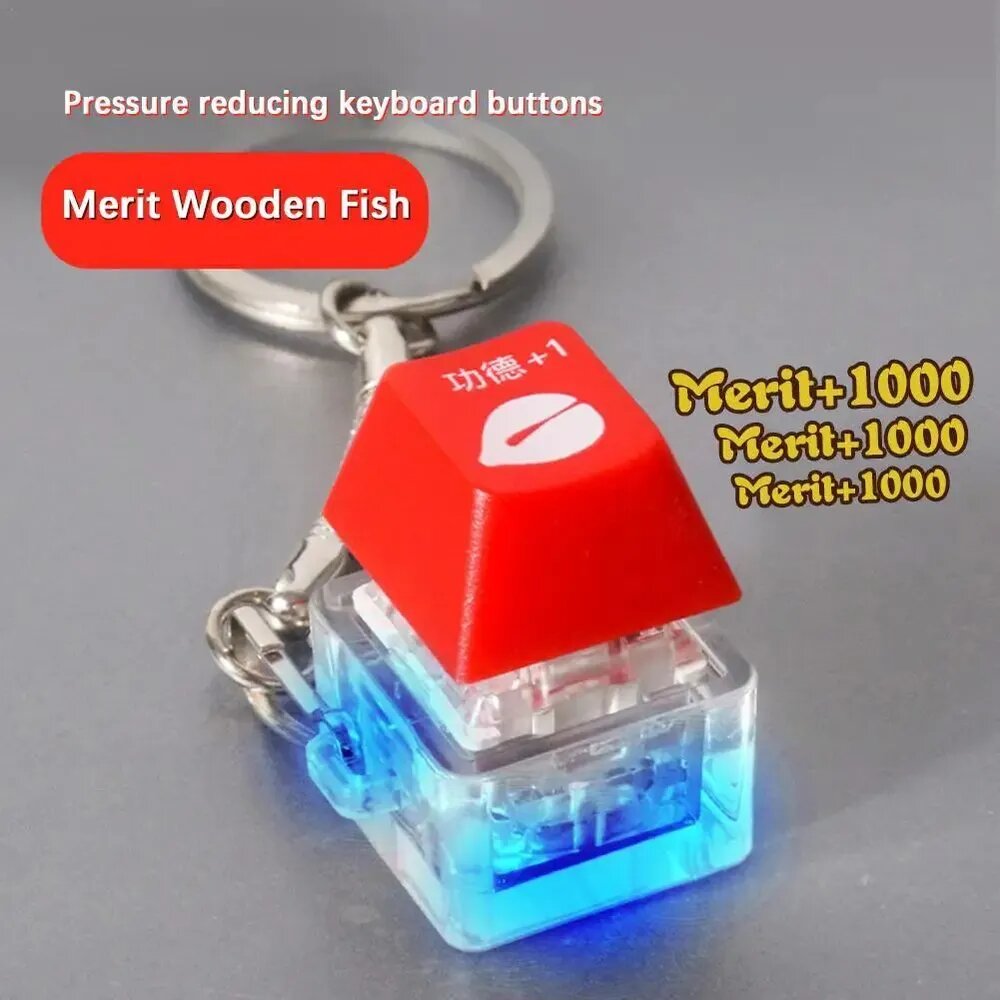 Merit keycap электронная деревянная рыбка антистрессовая игрушка