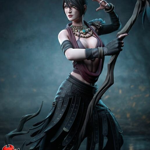 Сборная модель Morrigan (Dragon Age: Origins), 213мм, 1/10 для покраски