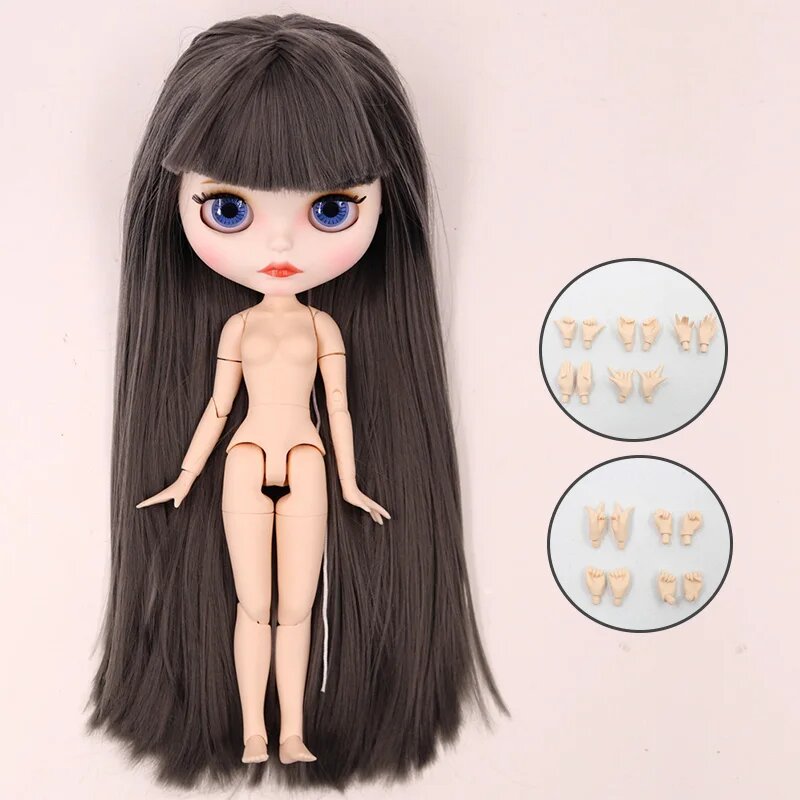 Blythe кукла DBS, серые волосы, бежевый цвет